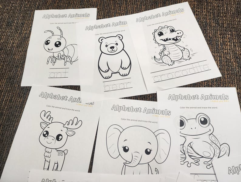 Alphabet Animal Coloring Pages - Kids - Toddlers - Preschoolers ...
