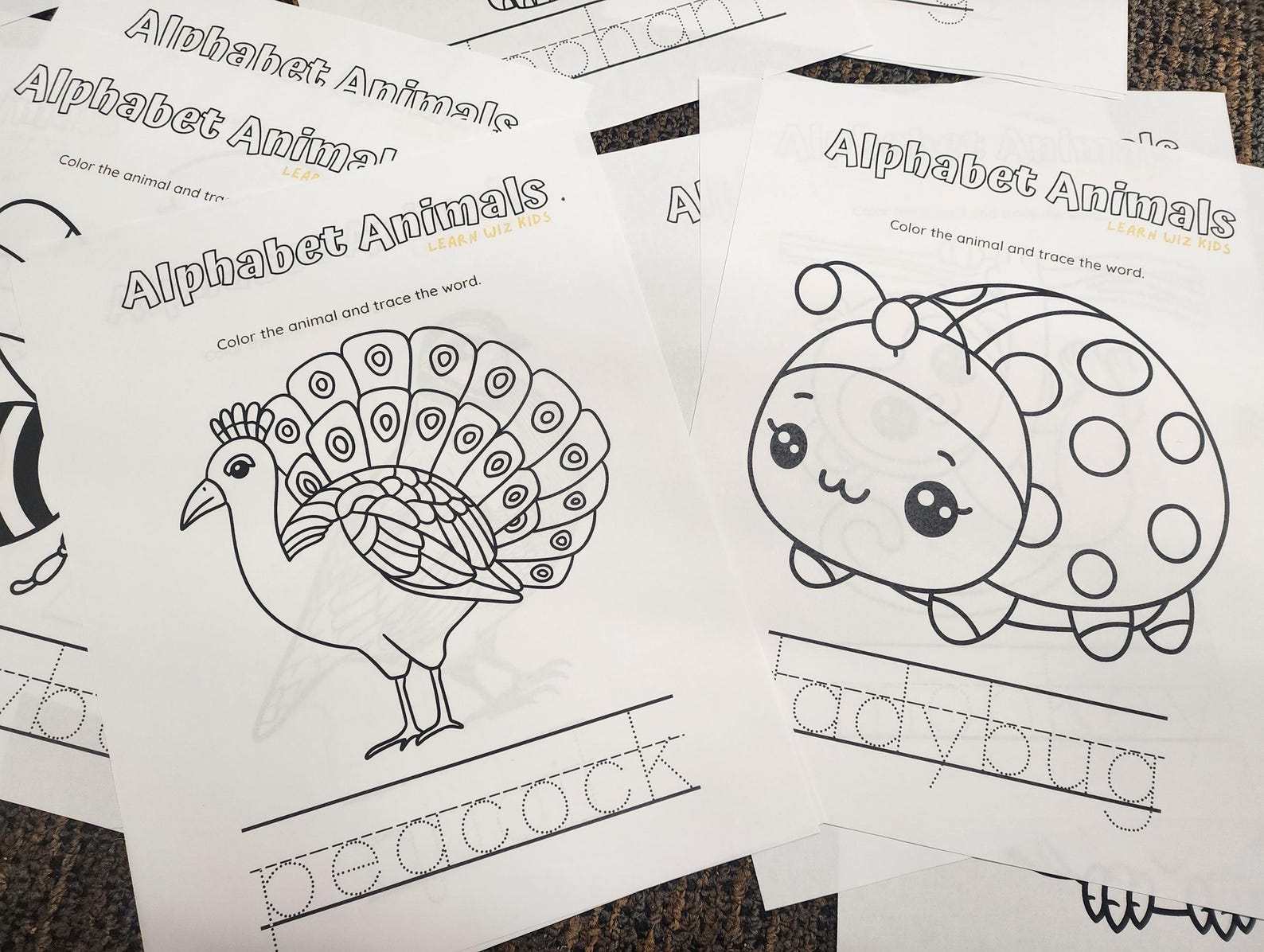 Alphabet Animal Coloring Pages - Kids - Toddlers - Preschoolers ...