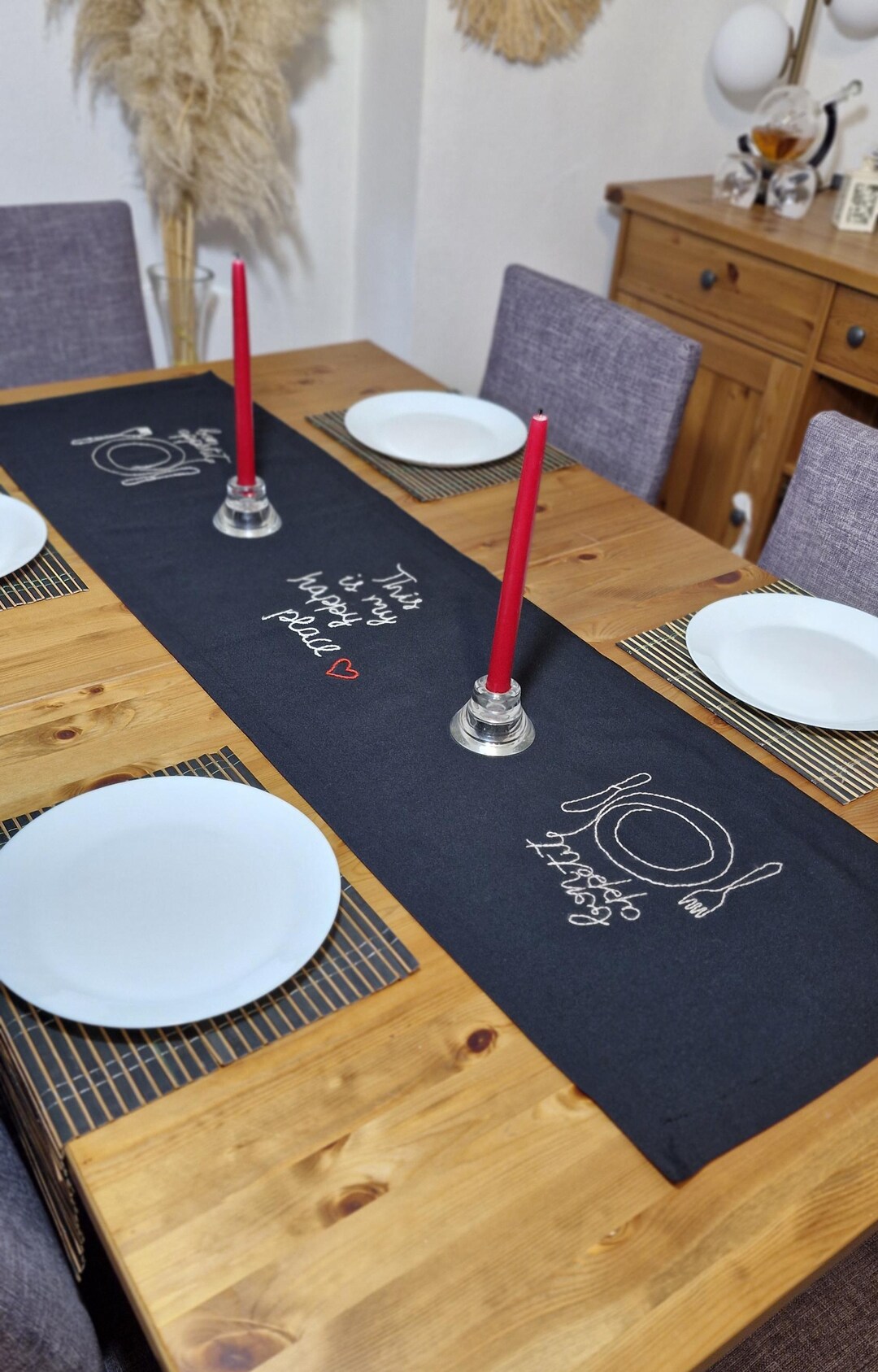 Linen Table Runner,unique Table Runner,dining Room Decoration,table ...