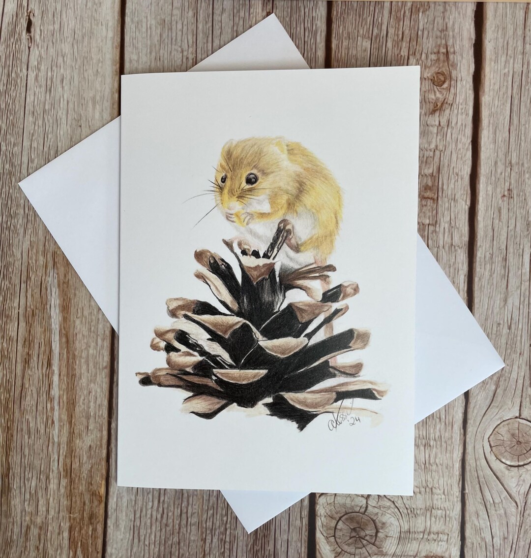Handmade Field Mouse Greeting Card: Blank Portrait Card, 7x5” - Etsy