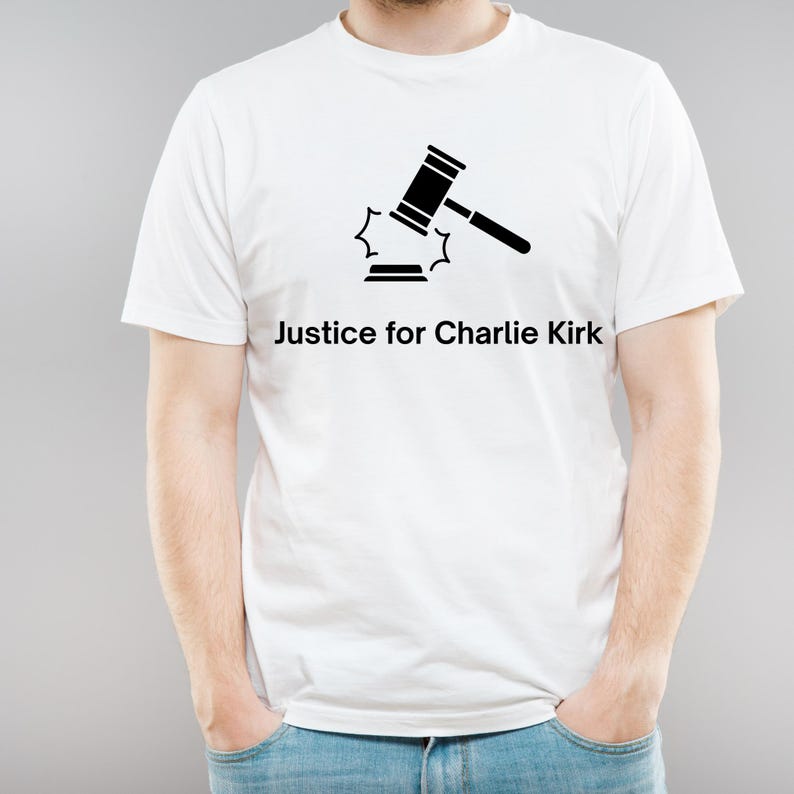 Justice for Charlie Kirk PNG: Gavel Protest T-shirt Design (digital ...