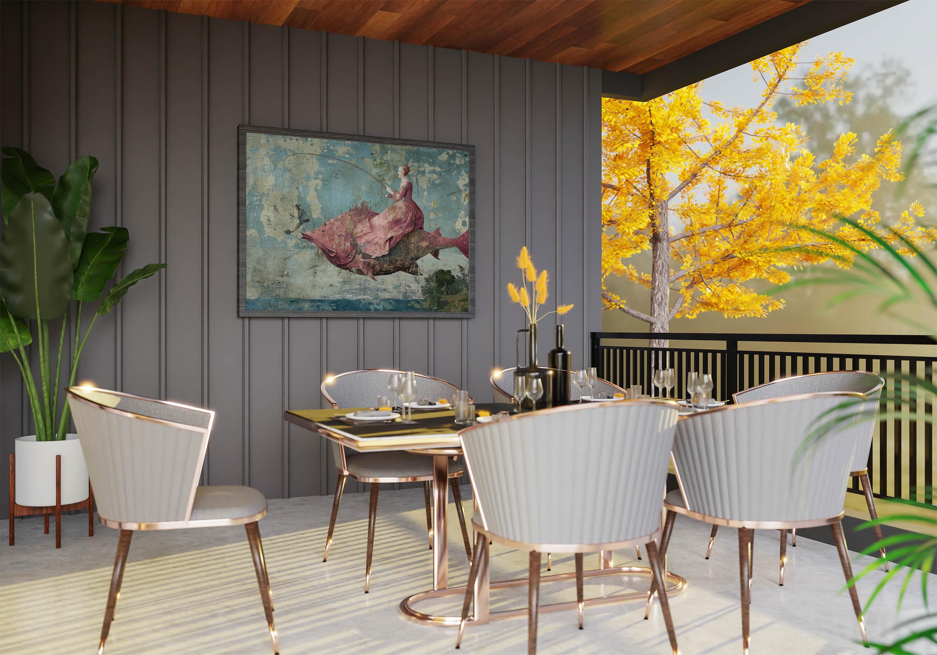 Hieronymus Bosch Poster, Weird Fish Painting, Renaissance Fish Portrait ...