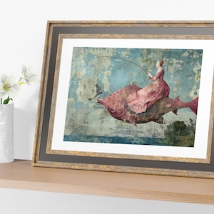 Hieronymus Bosch Poster, Weird Fish Painting, Renaissance Fish Portrait ...