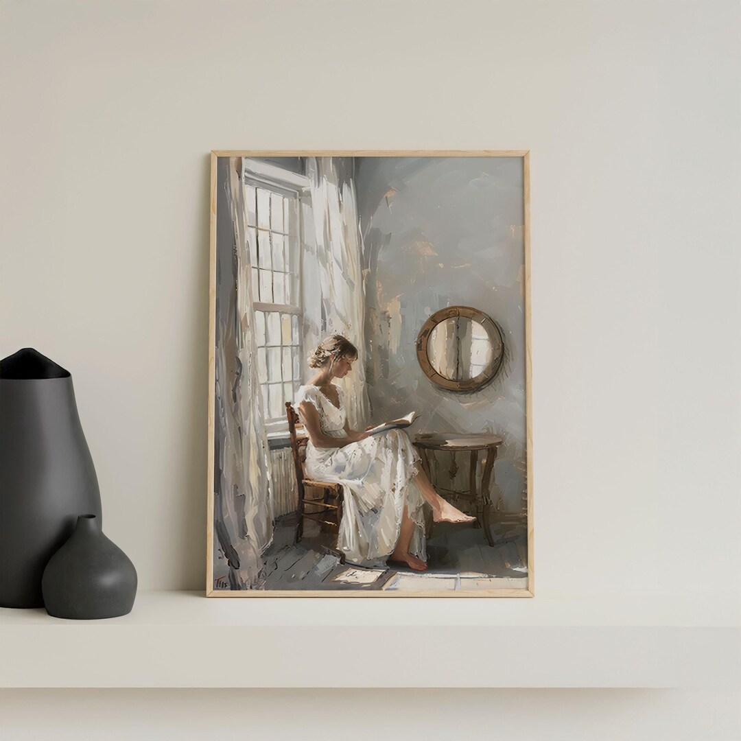 Decadant Women Painting, Vintage Girl Poster, Lady Digital Print, Women ...