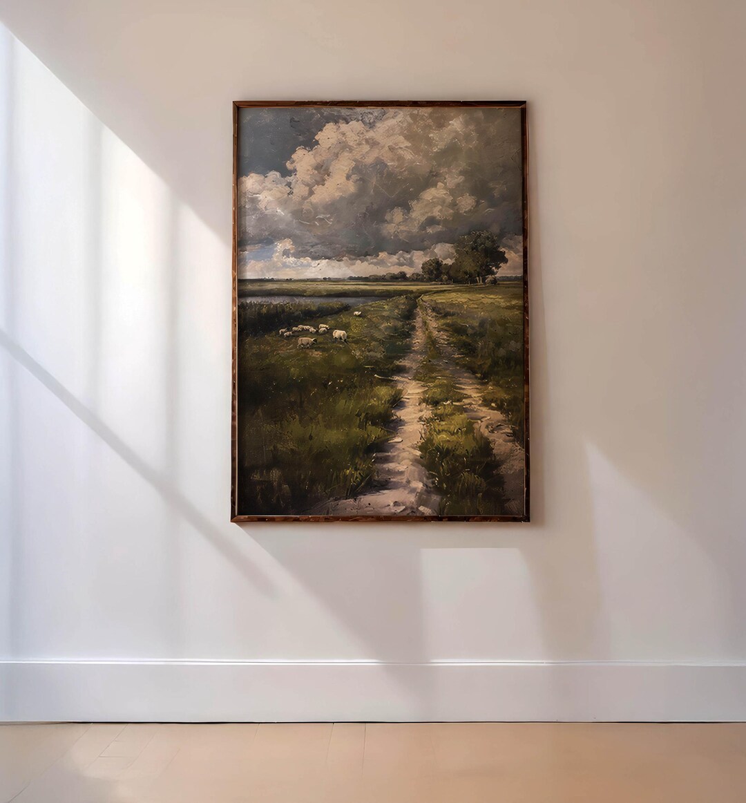 Countryside Minimalistic Print, Countryside Room Decor, Landscape ...