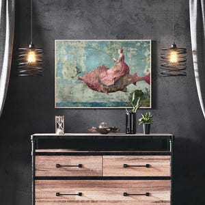 Hieronymus Bosch Poster, Weird Fish Painting, Renaissance Fish Portrait ...