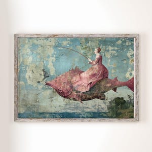 Hieronymus Bosch Poster, Weird Fish Painting, Renaissance Fish Portrait ...