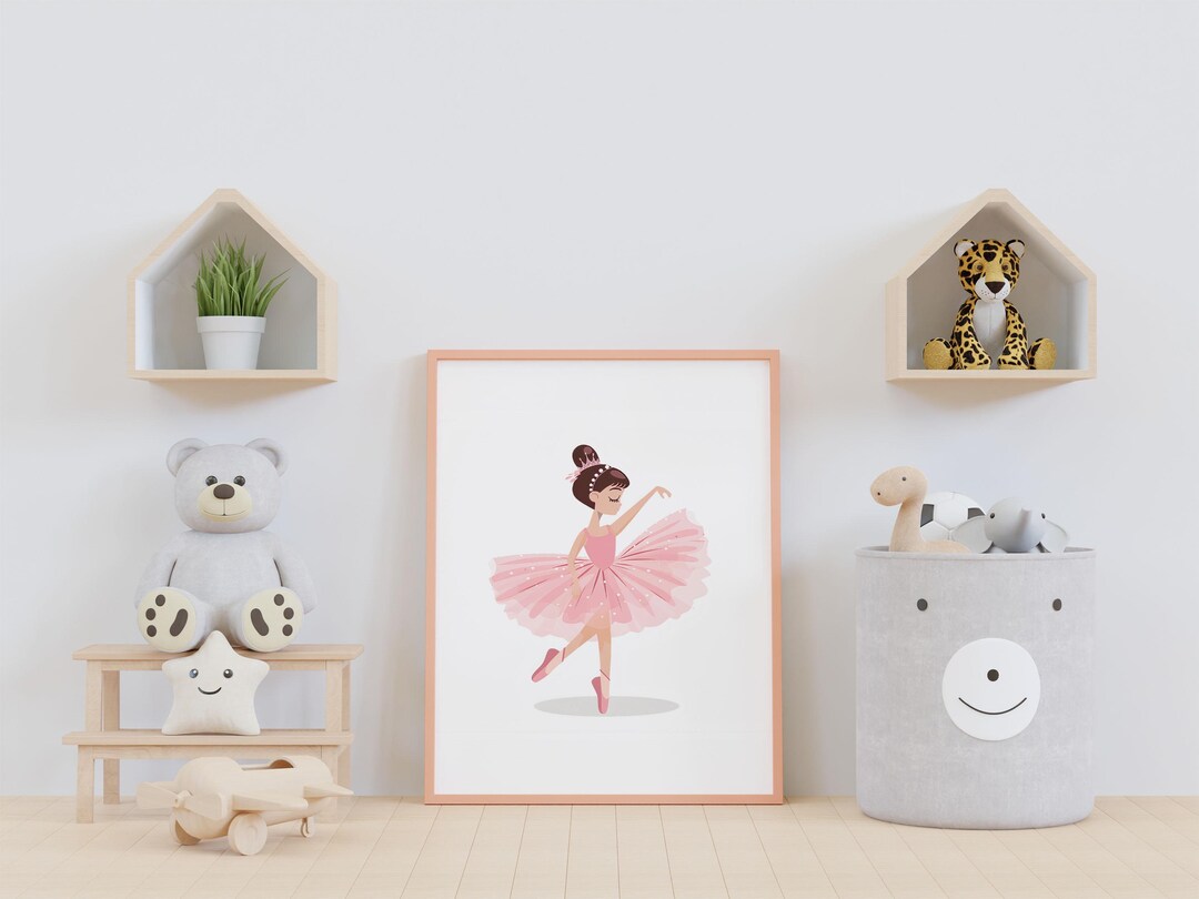 Ballerina Girl Art, Ballet Kid Painting, Ballet Minimalistic Decor ...