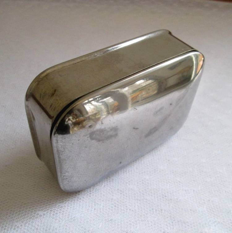 Vintage Silver Tone Metal Travel Bar Soap Box Container | Etsy