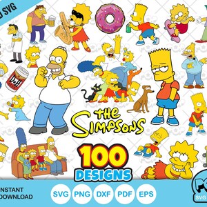 The Simpsons Clipart Bundle, the Simpsons SVG Cutting Files for Cricut ...