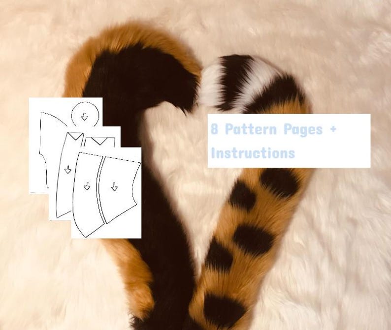 Canine/wolf/dog/fox Fursuit Tail Sewing Pattern (DIGITAL DOWNLOAD) Two ...