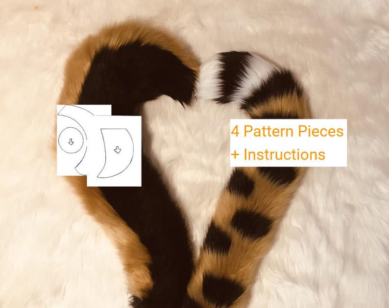 Nub/deer/goat Fursuit Tail Pattern (DIGITAL DOWNLOAD) Two Tone and ...