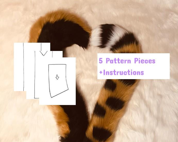 Feline/big Cat/domestic Cat Fursuit Tail Pattern (DIGITAL DOWNLOAD) DIY ...