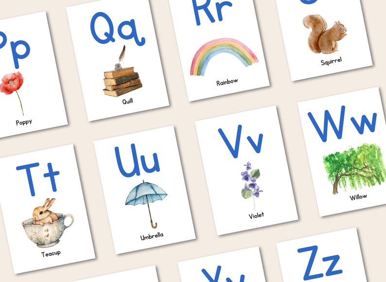 Whimsical Alphabet Flashcards for Preschoolers | Fun & Educational ...