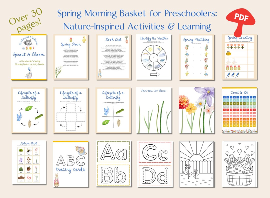 Spring-themed Morning Basket for Preschoolers: Nature-inspired ...
