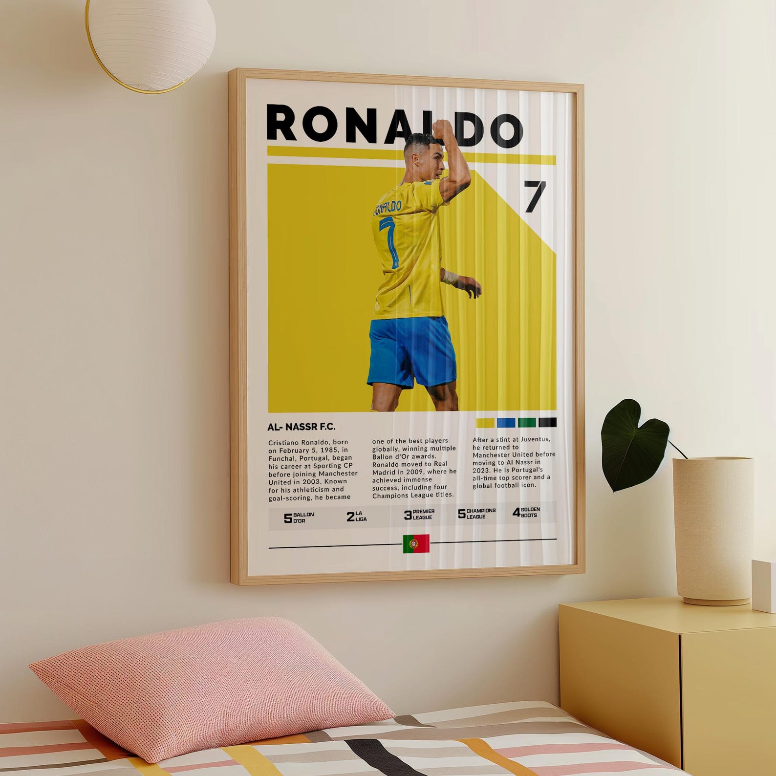 Cristiano Ronaldo Al Nassr Poster Digital Download, Soccer Wall Art ...