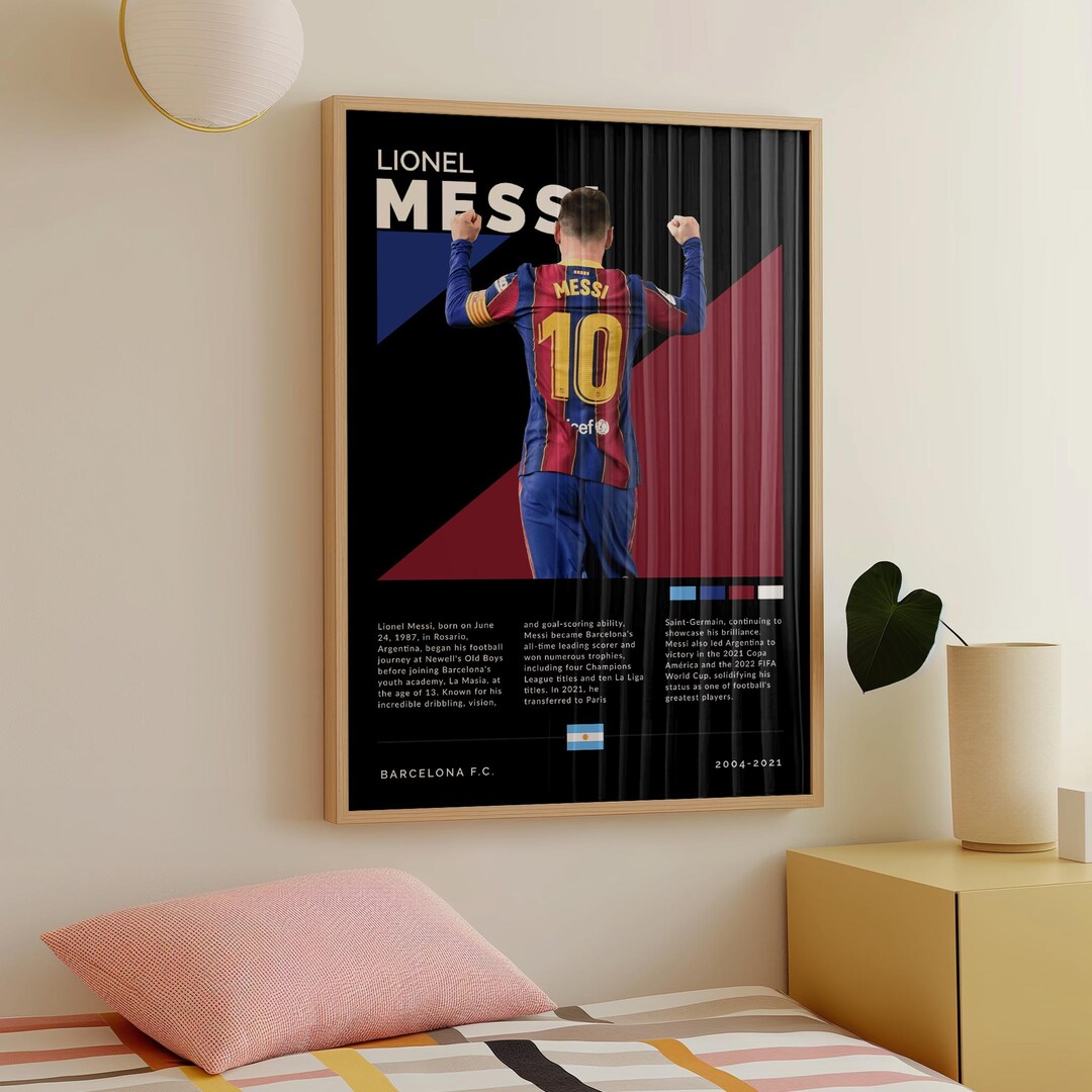 Lıonel Messi Barcelona FC Poster Digital Download, Soccer Wall Art ...