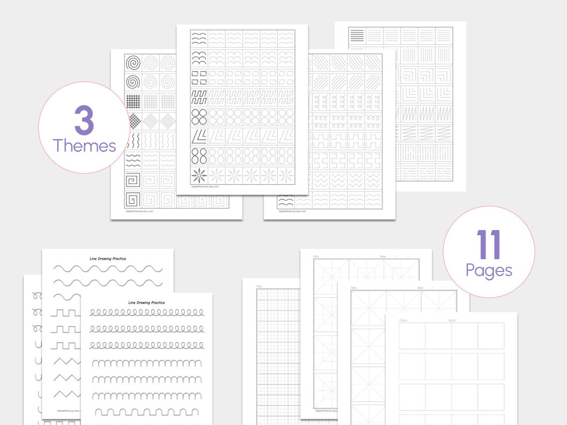 Printable Line Drawing Practice Sheets | Pen Control Tracing Worksheets ...