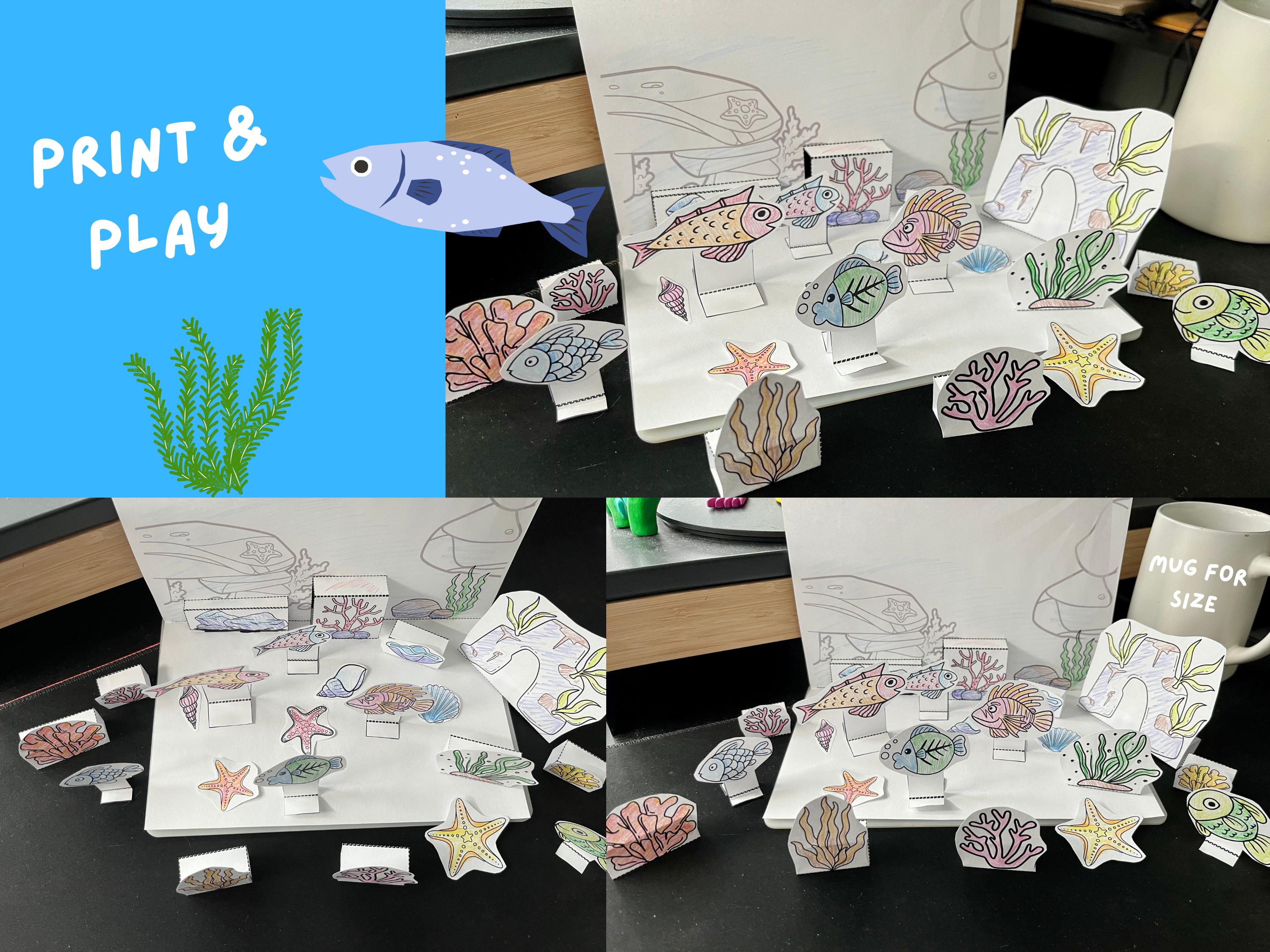 Undersea Diorama Printable: Pop-up Ocean Craft (PDF PNG) - Etsy UK