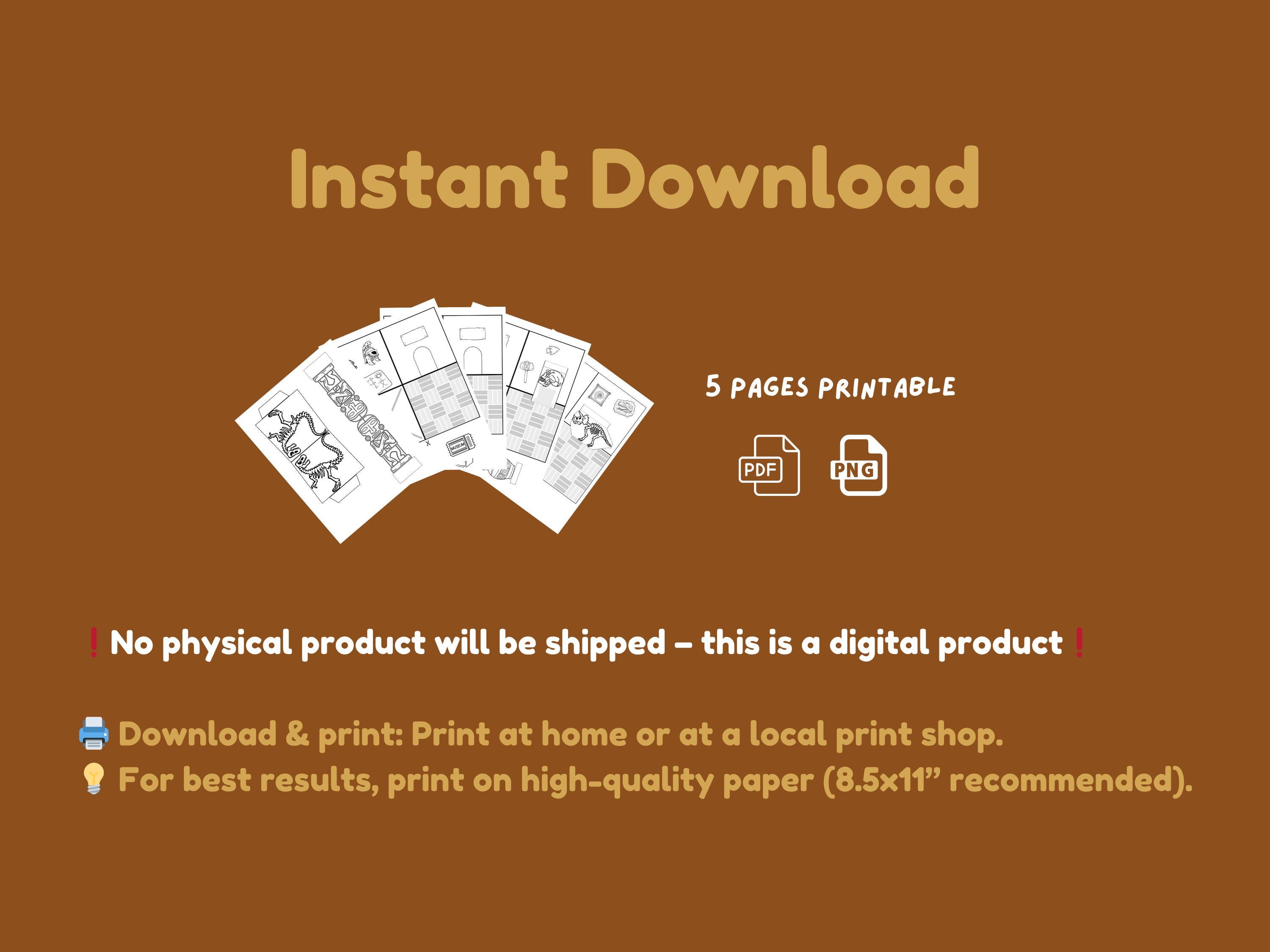 Printable Museum Diorama Kit: 3D Paper Craft Activity (PDF) - Etsy