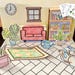 Printable Miniature Pop-up Room | DIY Paper Craft | Cozy Living Room ...