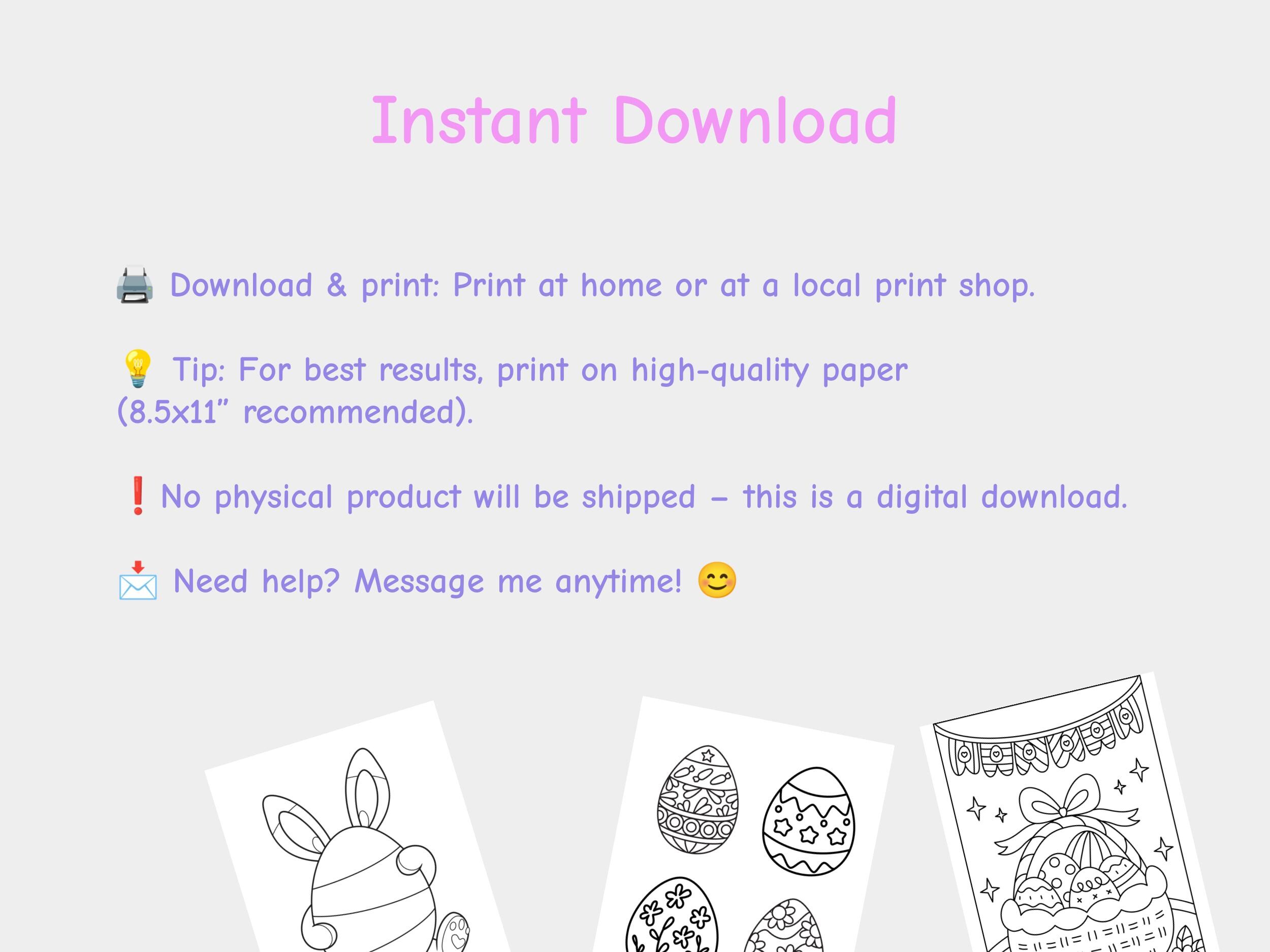 Easter Activity Pack for Kids - 30 Pages Printable Games Coloring - Fun ...