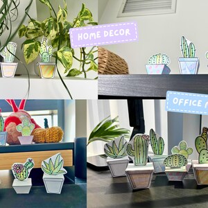 Printable Paper Cactus Craft for Adults – Color, Cut & Fold DIY Plant ...