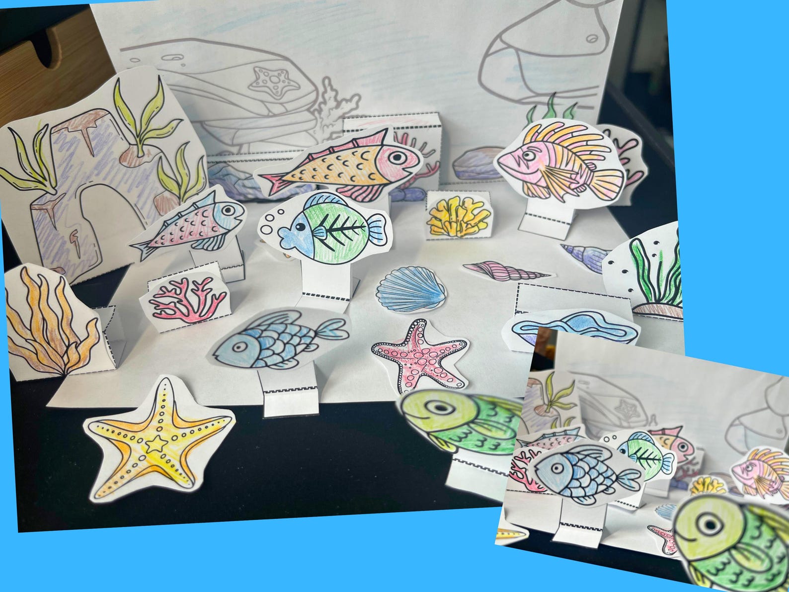 Undersea Diorama Printable: Pop-up Ocean Craft (PDF PNG) - Etsy UK
