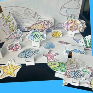 Undersea Diorama Printable: Pop-up Ocean Craft (PDF PNG) - Etsy UK