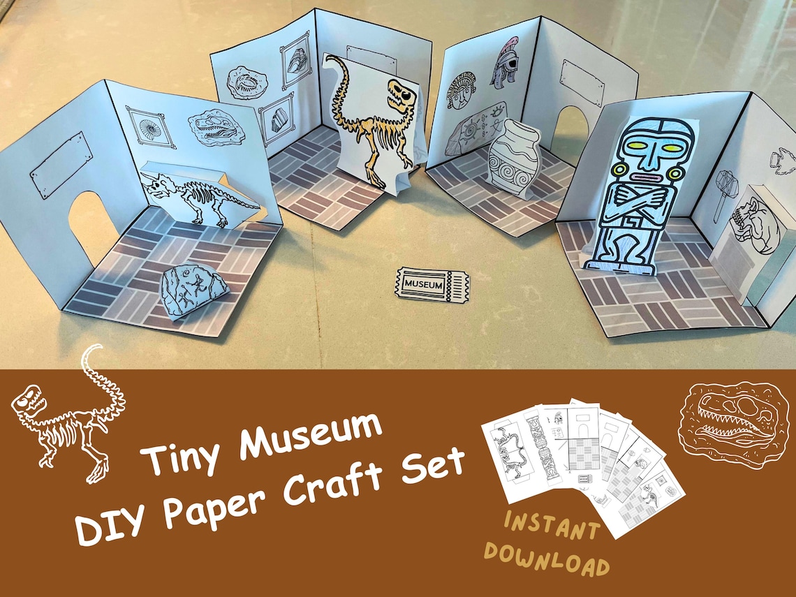 Printable Museum Diorama Kit: 3D Paper Craft Activity (PDF) - Etsy