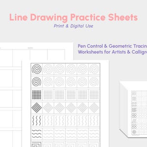 Printable Line Drawing Practice Sheets | Pen Control Tracing Worksheets ...