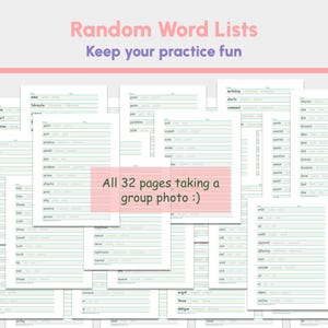 Handwriting Practice Sheets: Letter & Word Tracing, 2 Fonts (PDF/PNG) - Etsy