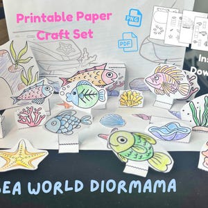 Undersea Diorama Printable: Pop-up Ocean Craft (PDF PNG) - Etsy UK