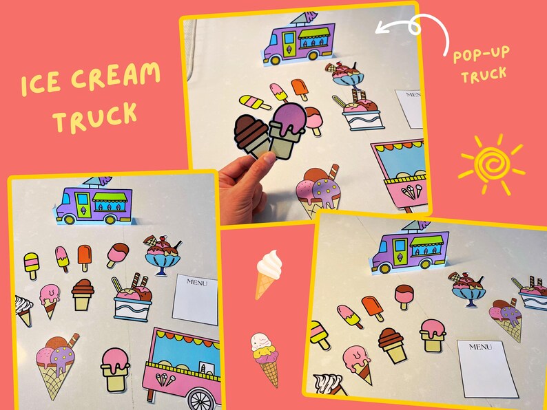 Printable Food Play Set: Kids' Cut & Color Activity (PDF Download) - Etsy