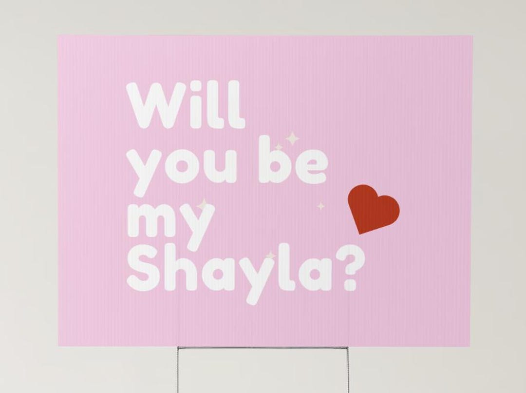 Will You Be My Shayla, Tiktok Trend, Meme Print - Etsy