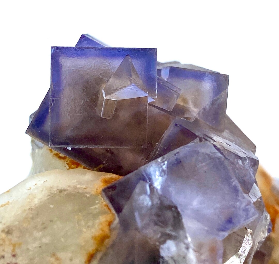 156 Gram Absolutely Stunning Phantom Line Fluorite With Calcite ...
