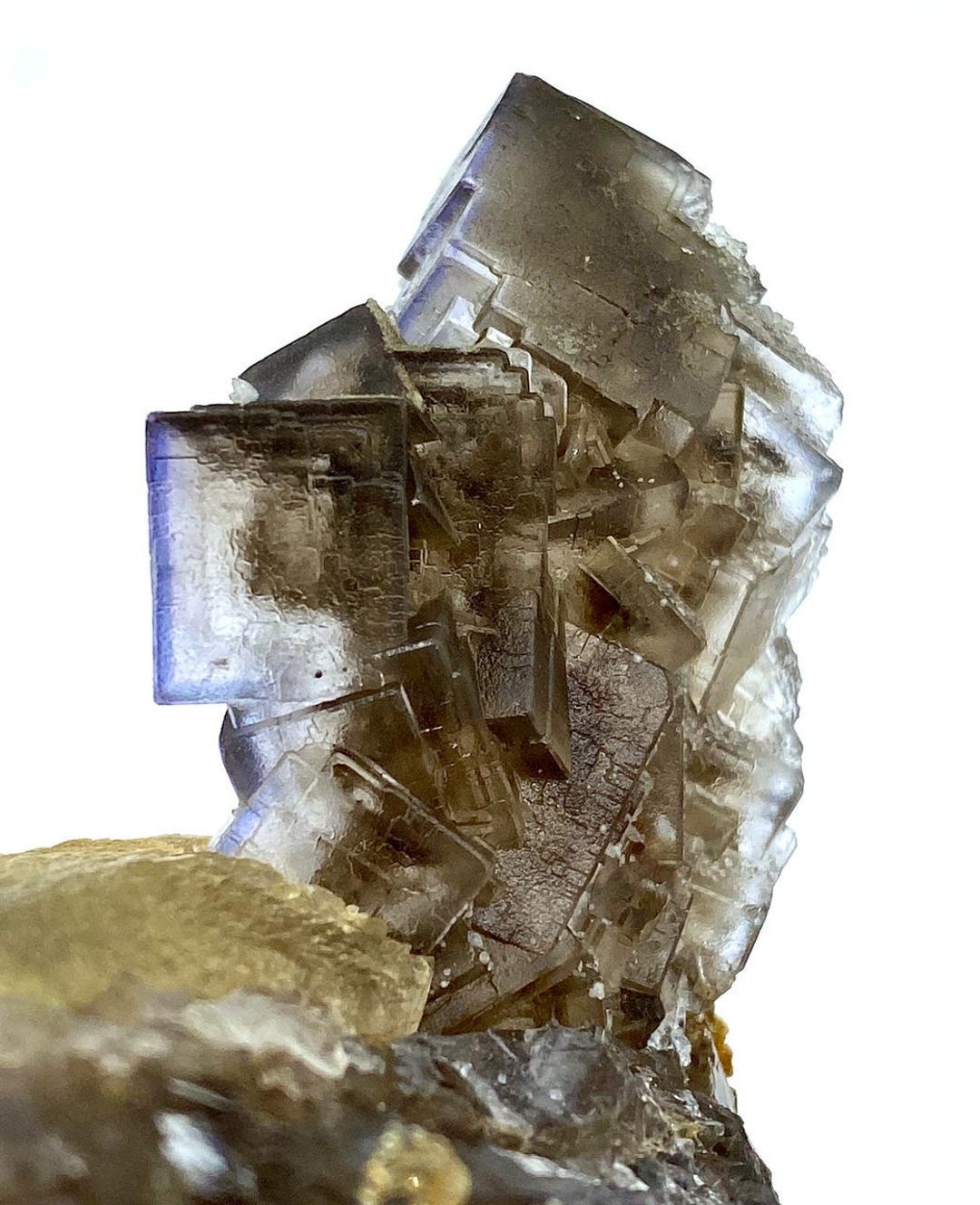 Blue Phantom Fluorite With Calcite Specimen, Kharan Pakistan (77 Gram ...