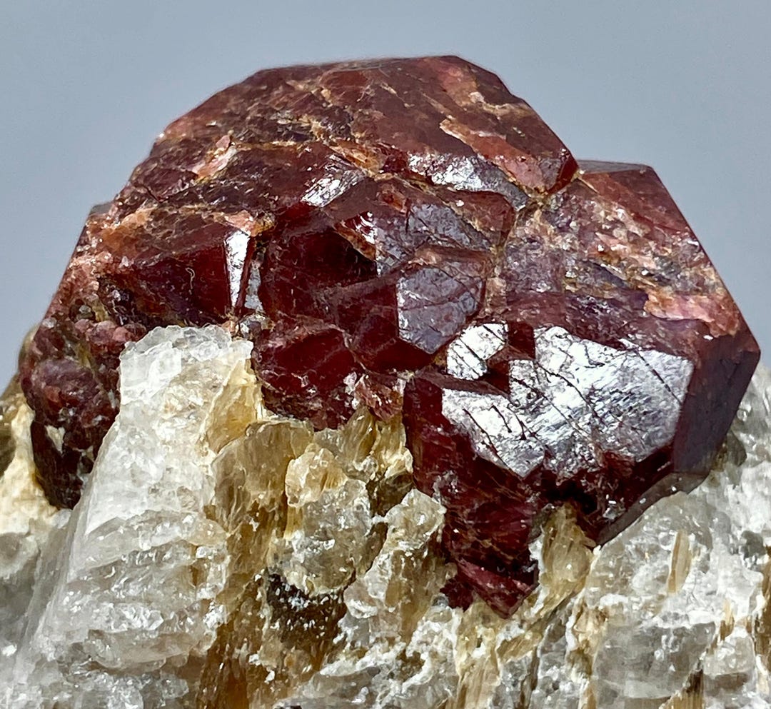 Rare Spessertine Garnet on Matrix, Pakistan Mineral Specimen, 97 Gram ...