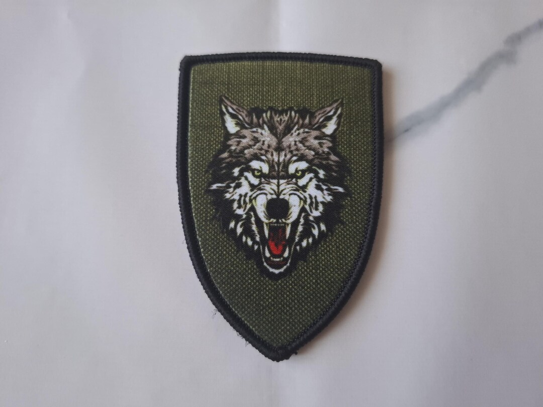Green Wolf Hook and Loop Patch - Velcro Backpack Applique - Etsy