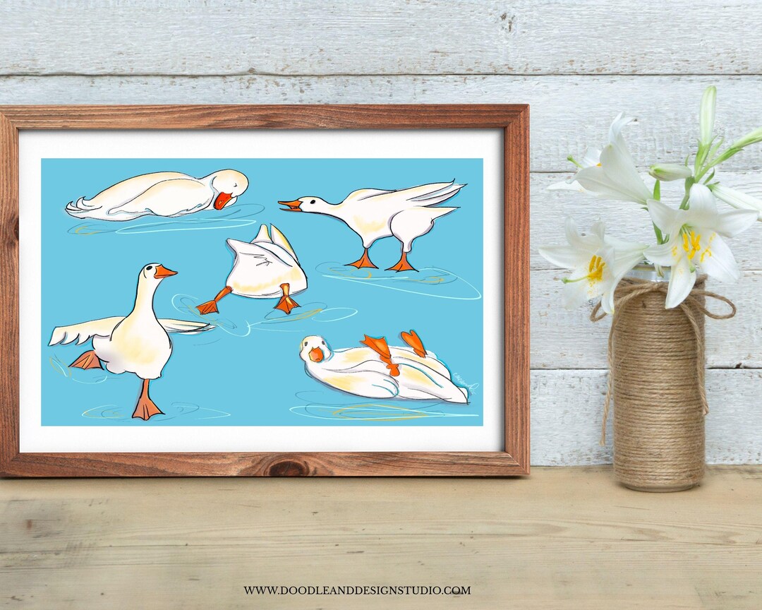 Funny Duck Print – 5x7 Duck Wall Art – “my Ducks Aren’t in a Row ...