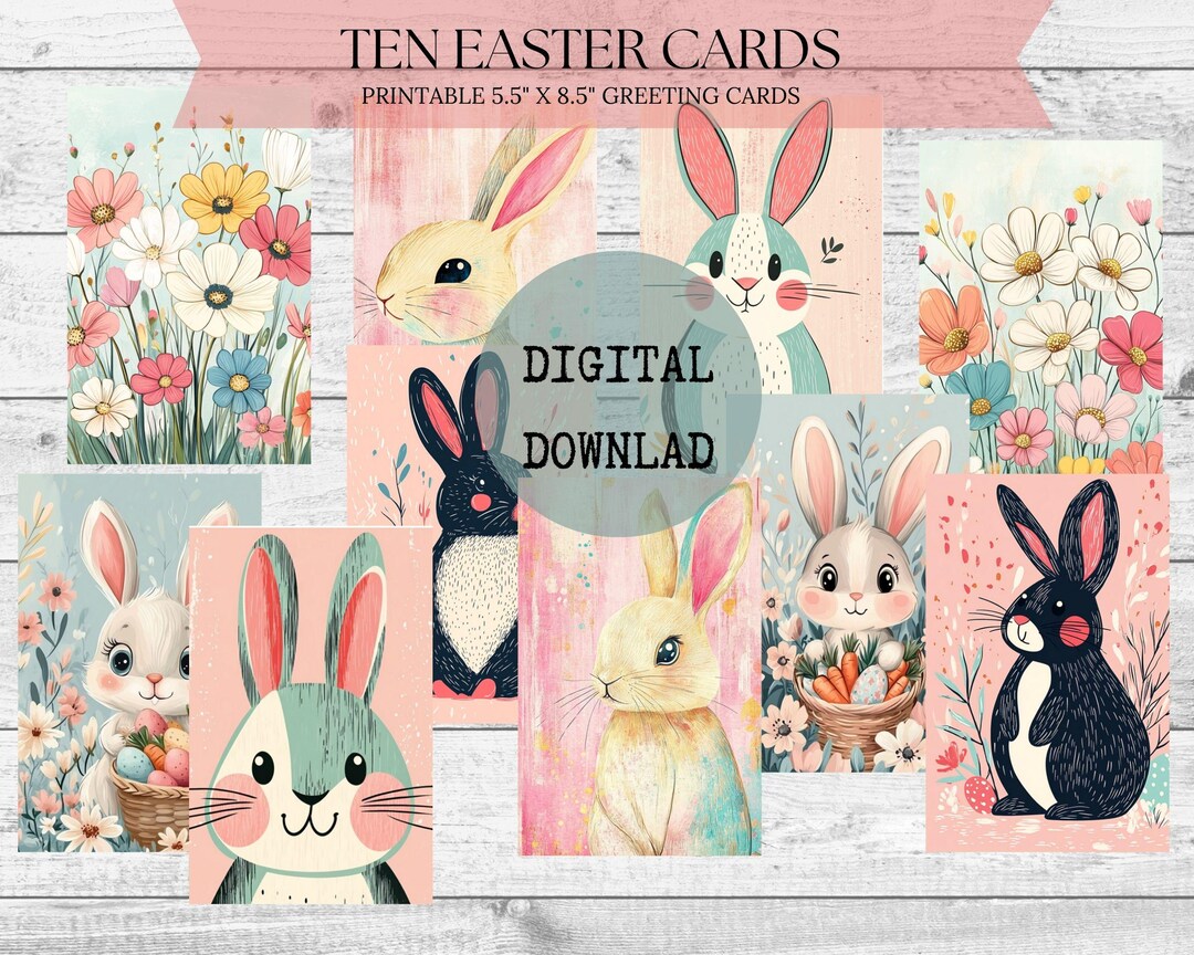 Happy Easter Cards - 10 DIY Printable Designs, Make Your Own Easter ...