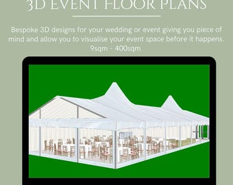 Custom 3D Marquee Floor Plans for Weddings and Events. Bespoke Layouts ...