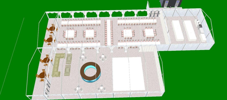 Custom 3D Marquee Floor Plan: Wedding & Event Layout (400-800 Sqm) - Etsy