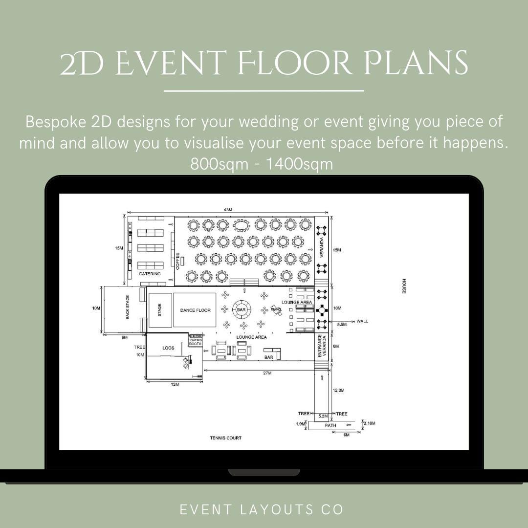 Custom 2D Floor Plans for Weddings and Events. Bespoke Layouts. Perfect ...