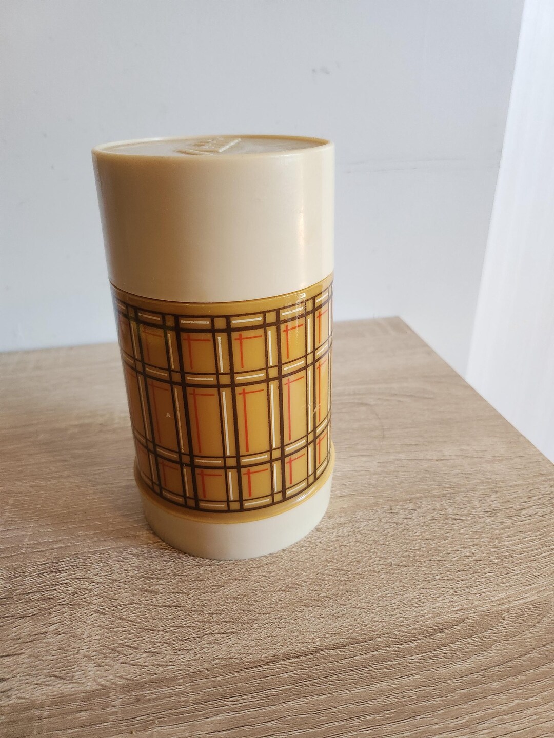 Vintage Aladdin Food Thermos – 1970s Plaid Design - Etsy