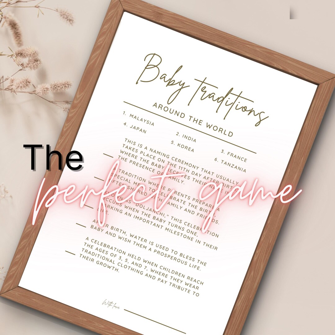 Minimalist Baby Shower Digital Template Personalized Predictions Card ...