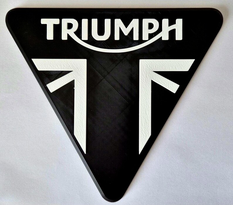 Triumph Logo 3D Printed Wall Sign – Motorcycle Garage Decor, Man Cave ...
