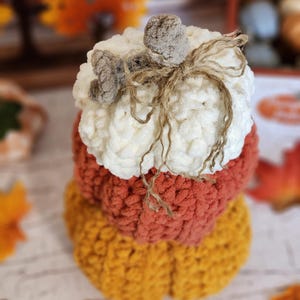 Pluffy Pumpies the Puffy, Fluffy Crochet Pumpkin Stack - Etsy