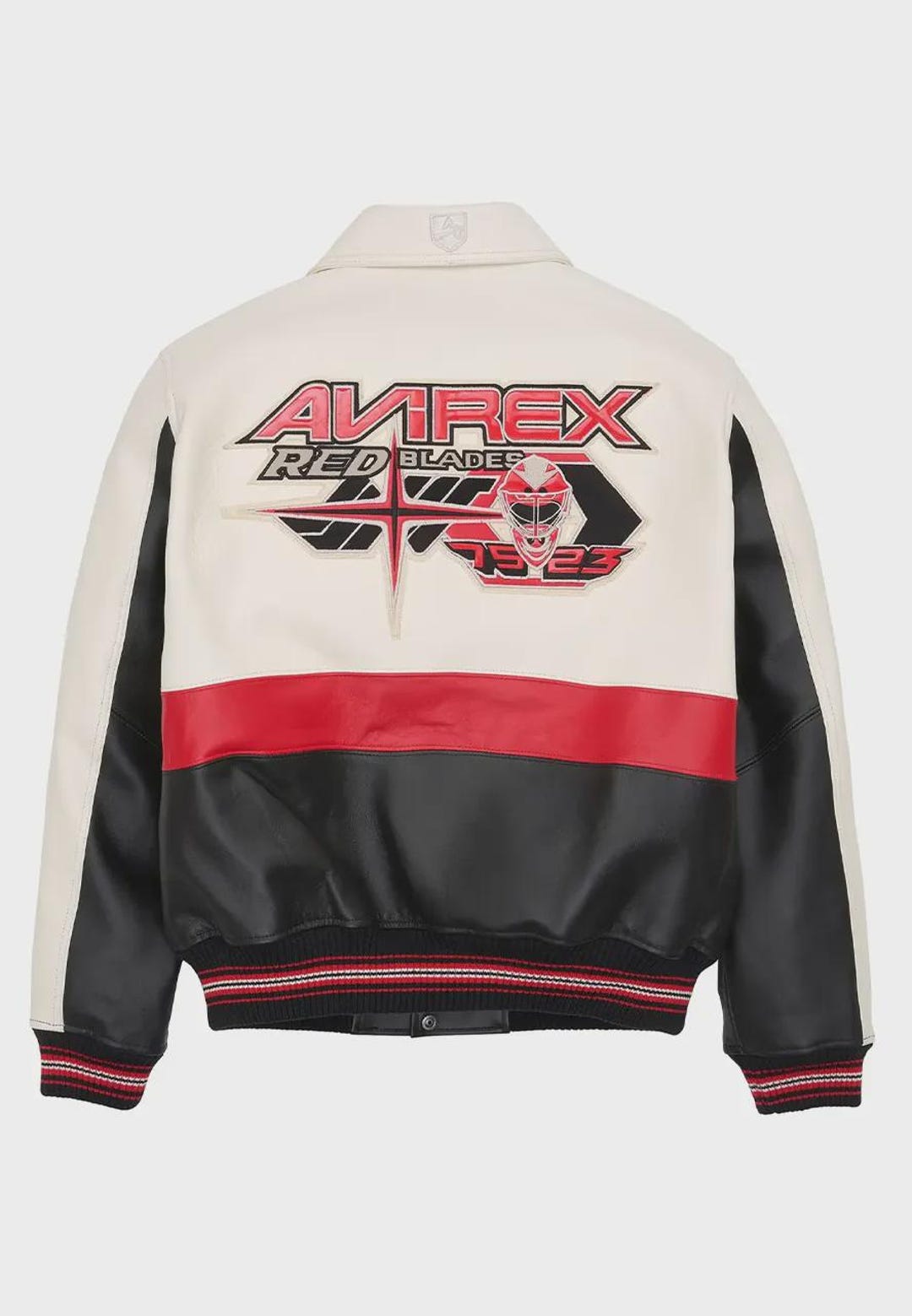 AVIREX Red Blades Bomber Limited Edition Leather Jacket | Men’s Vintage ...