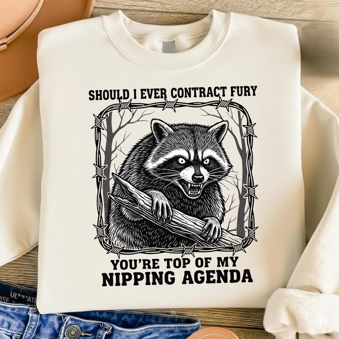 Funny Raccoon Rabies Biting List Design PNG | Rabies Biting List PNG ...